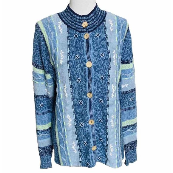 Norm Thompson | Sweaters | Vtg Norm Thompson Embroidered Cardigan ...